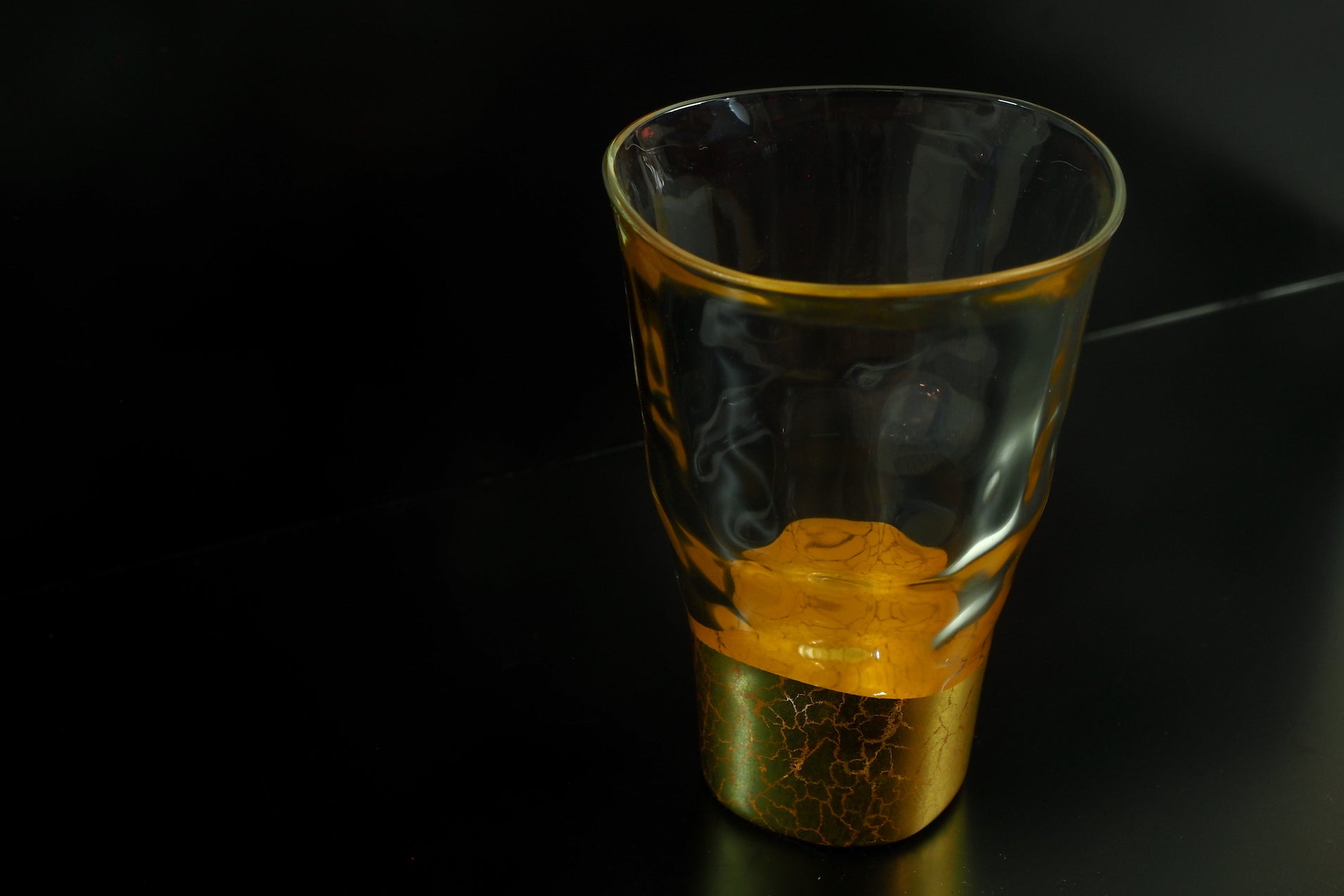 "Kannyu" Warped Glass with Gold Crazing (360ml) — Wa-in Japanese ...