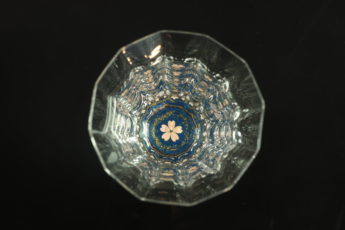 "Raden" Lacquer Coated Glass 150ml - Kaleidoscope Glass with Cherry Bl ...