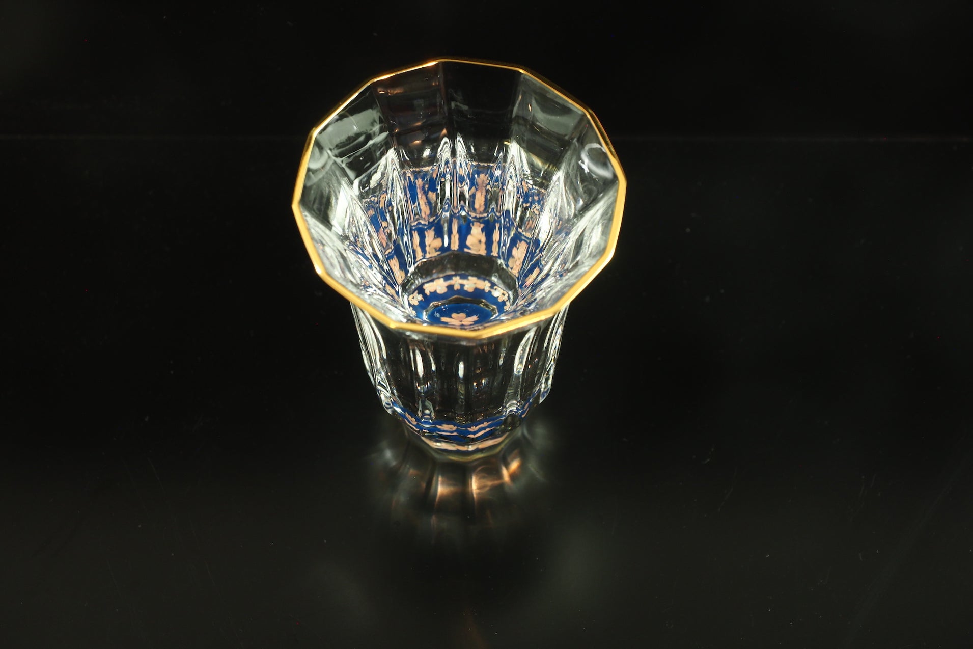 "Raden" Lacquer Coated Glass 70ml - Kaleidoscope Glass with Cherry Blo ...