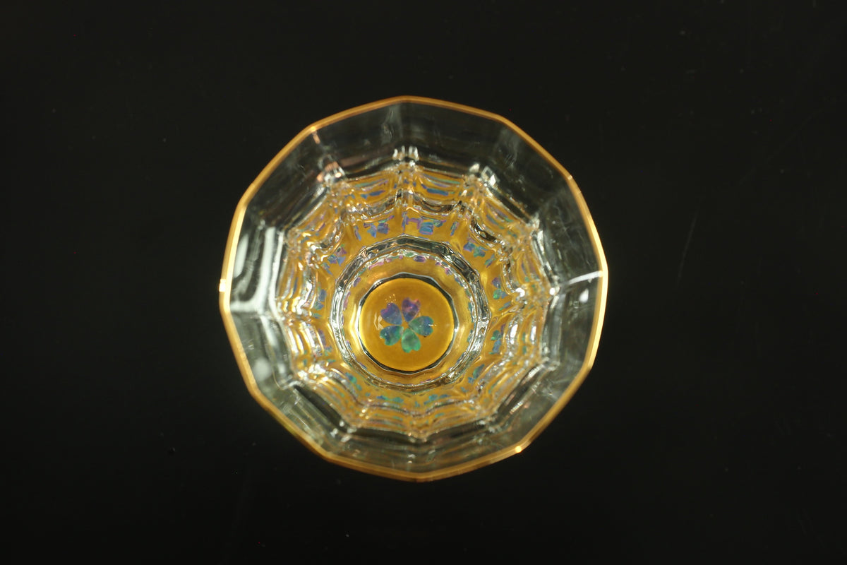"Raden" Lacquer Coated Glass 70ml - Kaleidoscope Glass with Cherry Blo ...