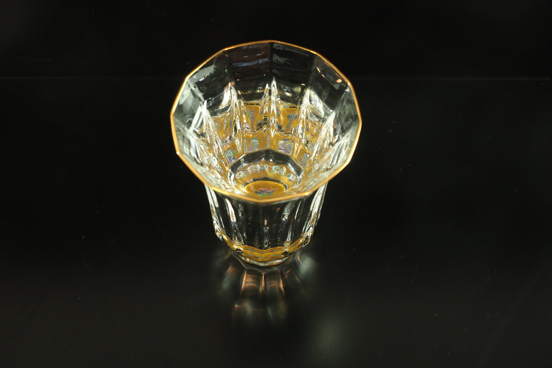 "Raden" Lacquer Coated Glass 70ml - Kaleidoscope Glass with Cherry Blo ...